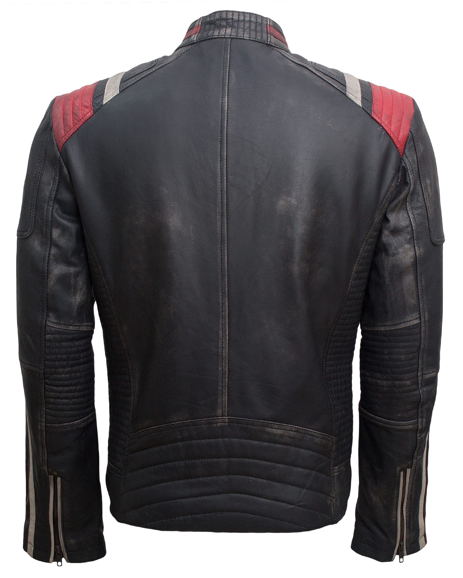 Retro Cafe Racer Vintage Leather Motorcycle Jacket for Sale
